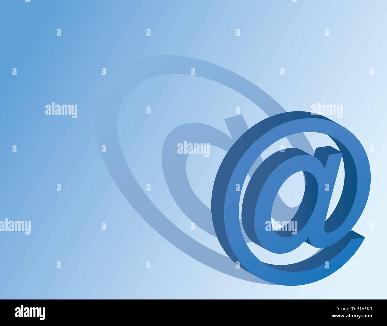 At @ Symbol on a Blue Background Stock Vector Image & Art - Alamy