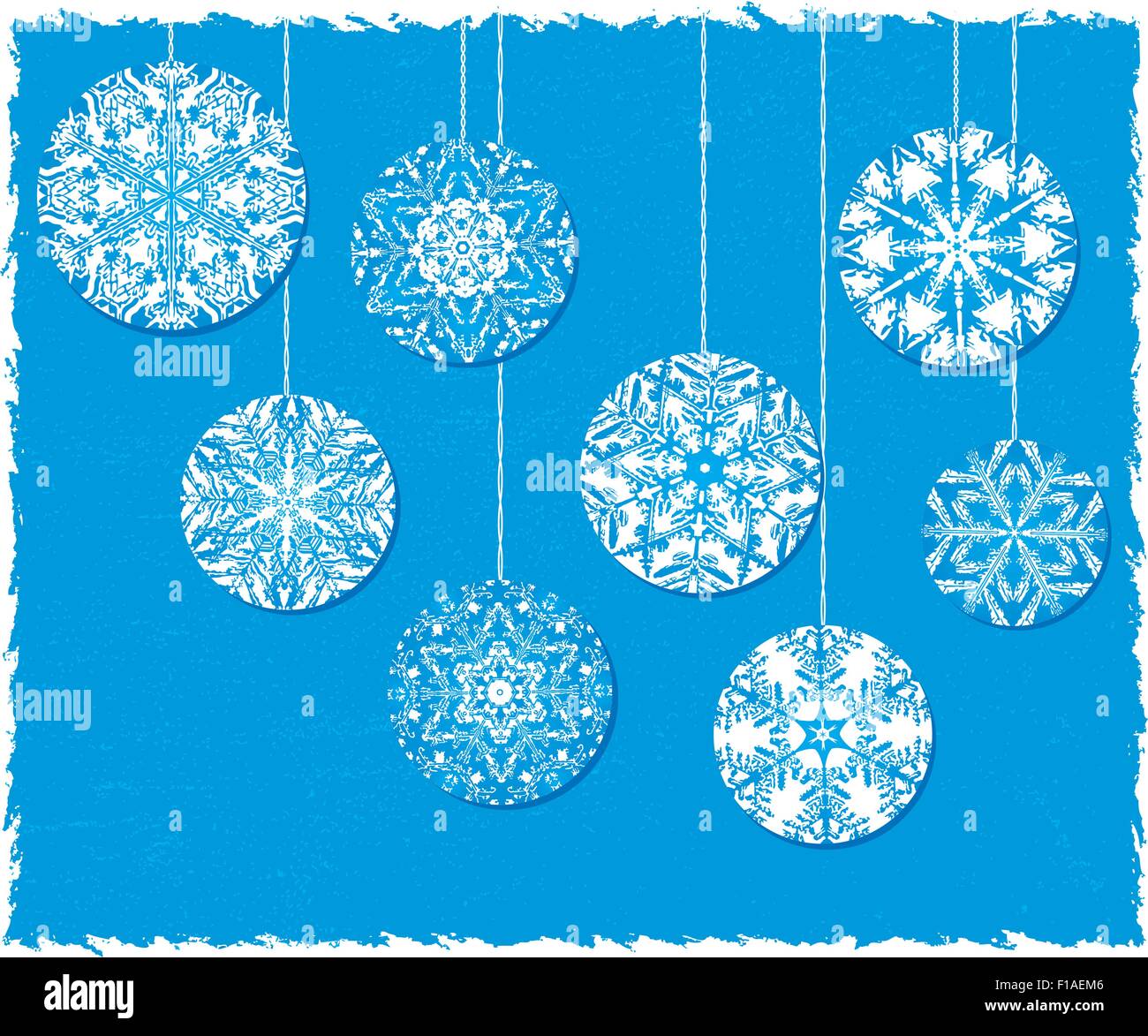 Blue holiday ornaments Stock Vector Images - Alamy