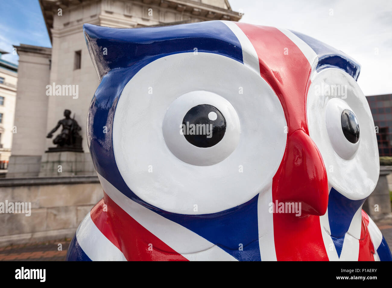 The "Jack" Owl sculpture outside the Hall of Memory in Centenary Square ...