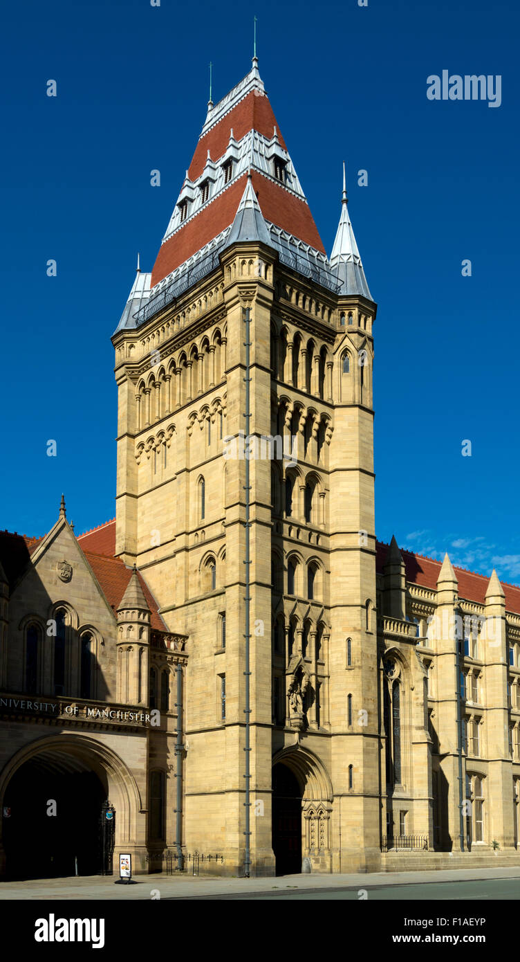 The Manchester University Tower, Manchester Museum, Oxford Road ...