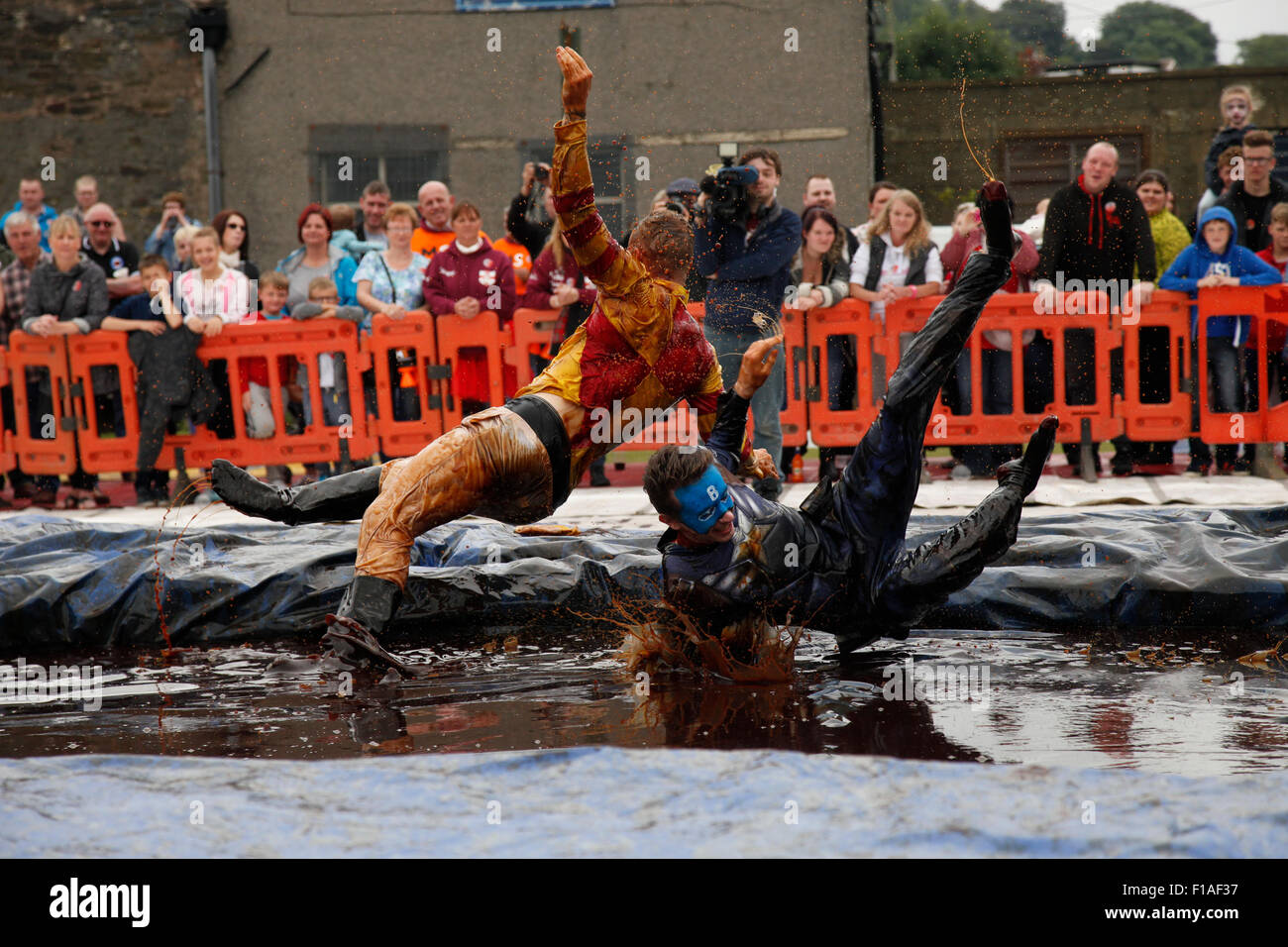 Stacksteads, Lancashire, UK. 31st Aug, 2015. World Gravy Wrestling ...