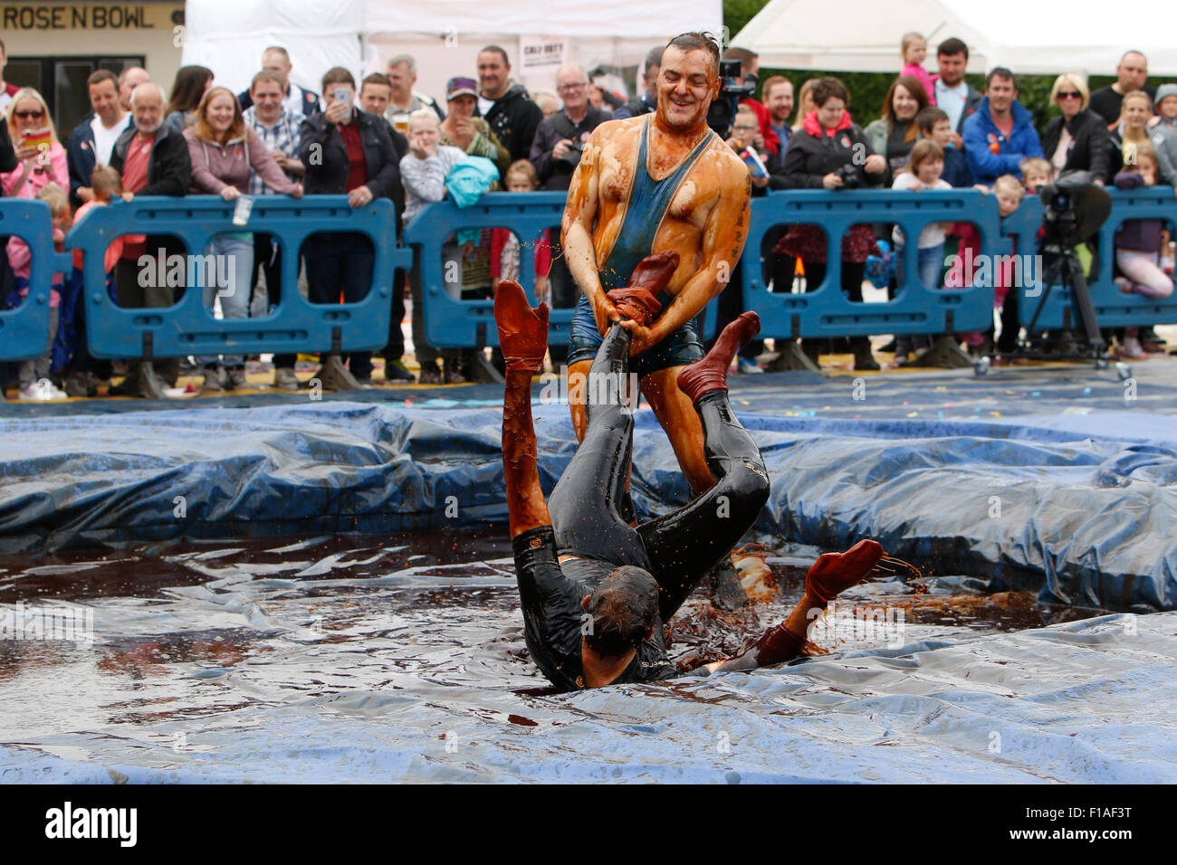Stacksteads, Lancashire, UK. 31st Aug, 2015. World Gravy Wrestling ...