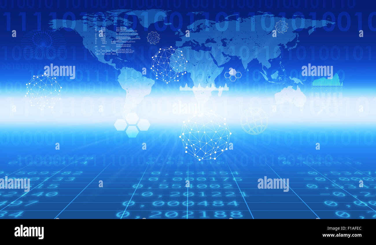 Abstract blue background with numbers Stock Photo - Alamy