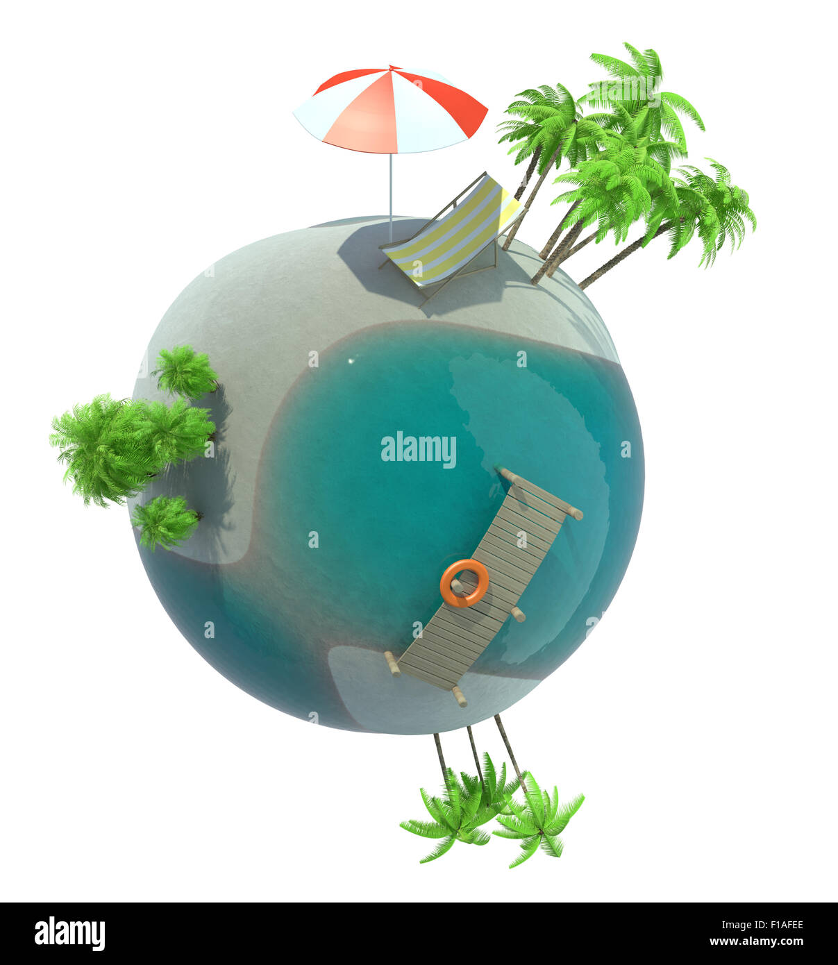 Tropical planet on white Stock Photo - Alamy