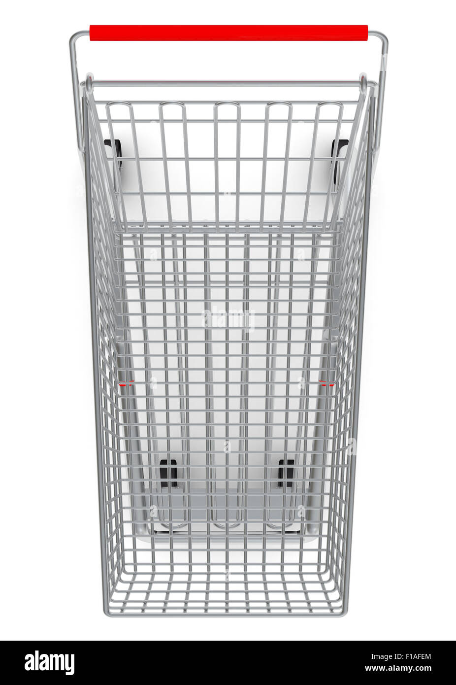 Shopping cart for purchase, top view Stock Photo - Alamy