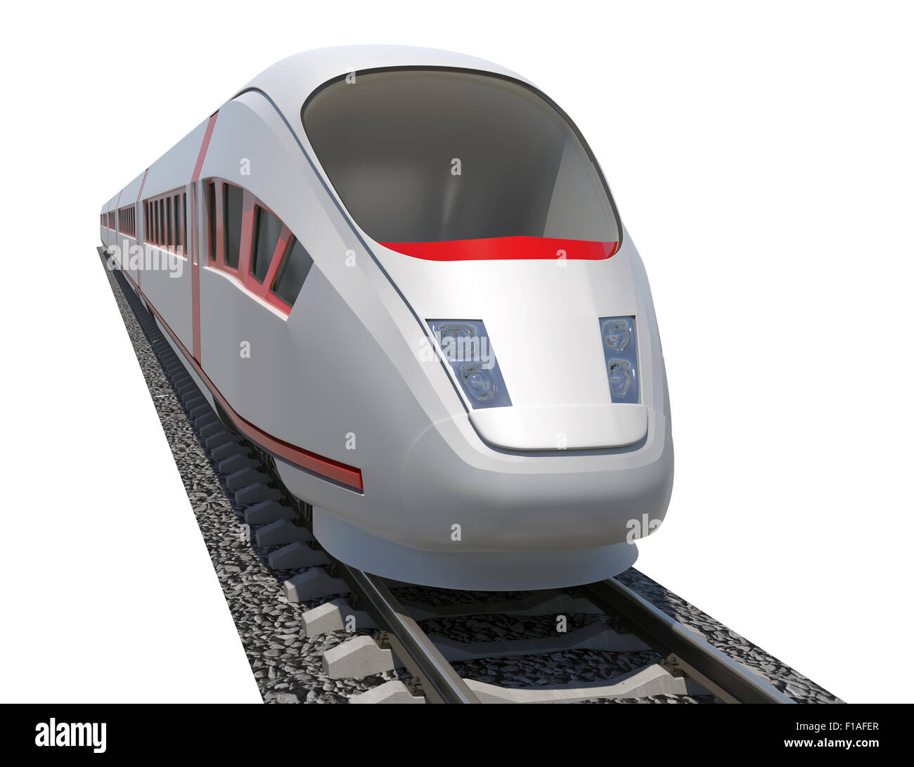 Train on rail-tracks Stock Photo - Alamy