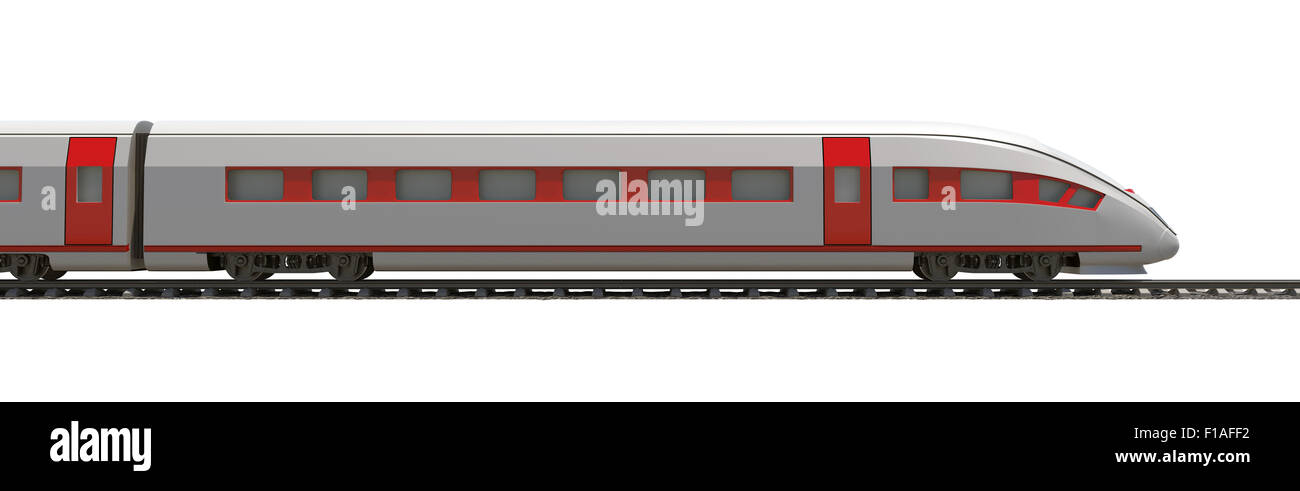 Long train on white Stock Photo - Alamy