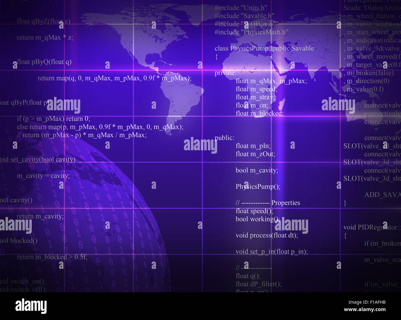 Purple world map hi-res stock photography and images - Alamy