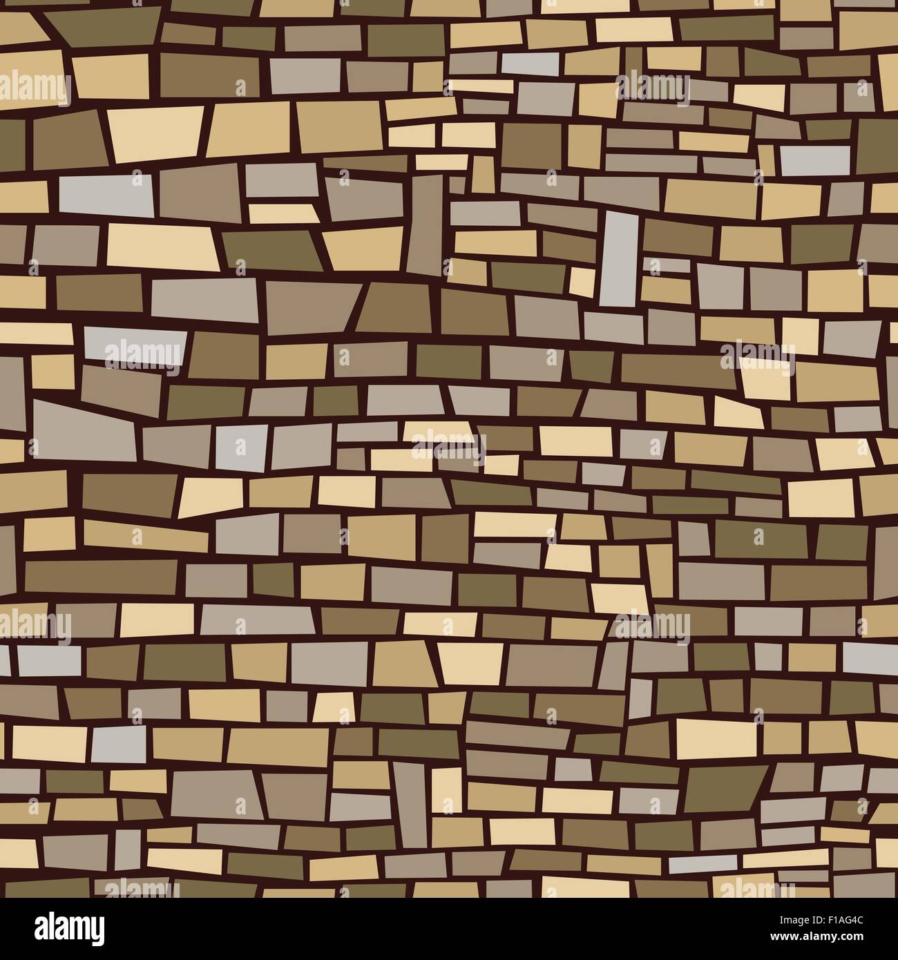 Seamless, repeating background of brown irregular bricks Stock Vector ...