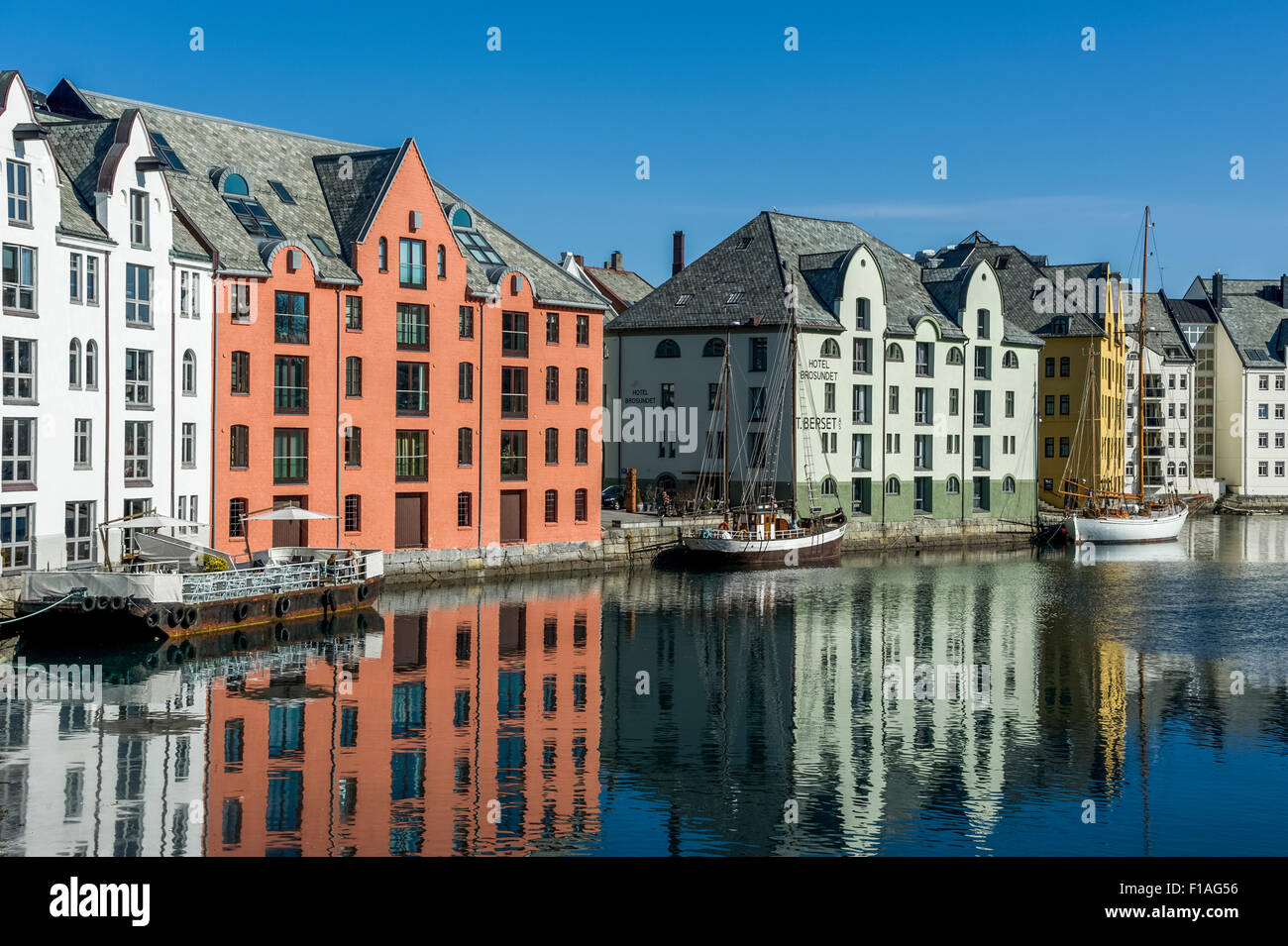 Alesund town and marina Stock Photo - Alamy