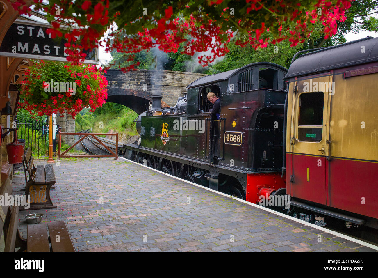 Arley Station Severn Valley Railway Arley Worcestershire UK Stock Photo ...