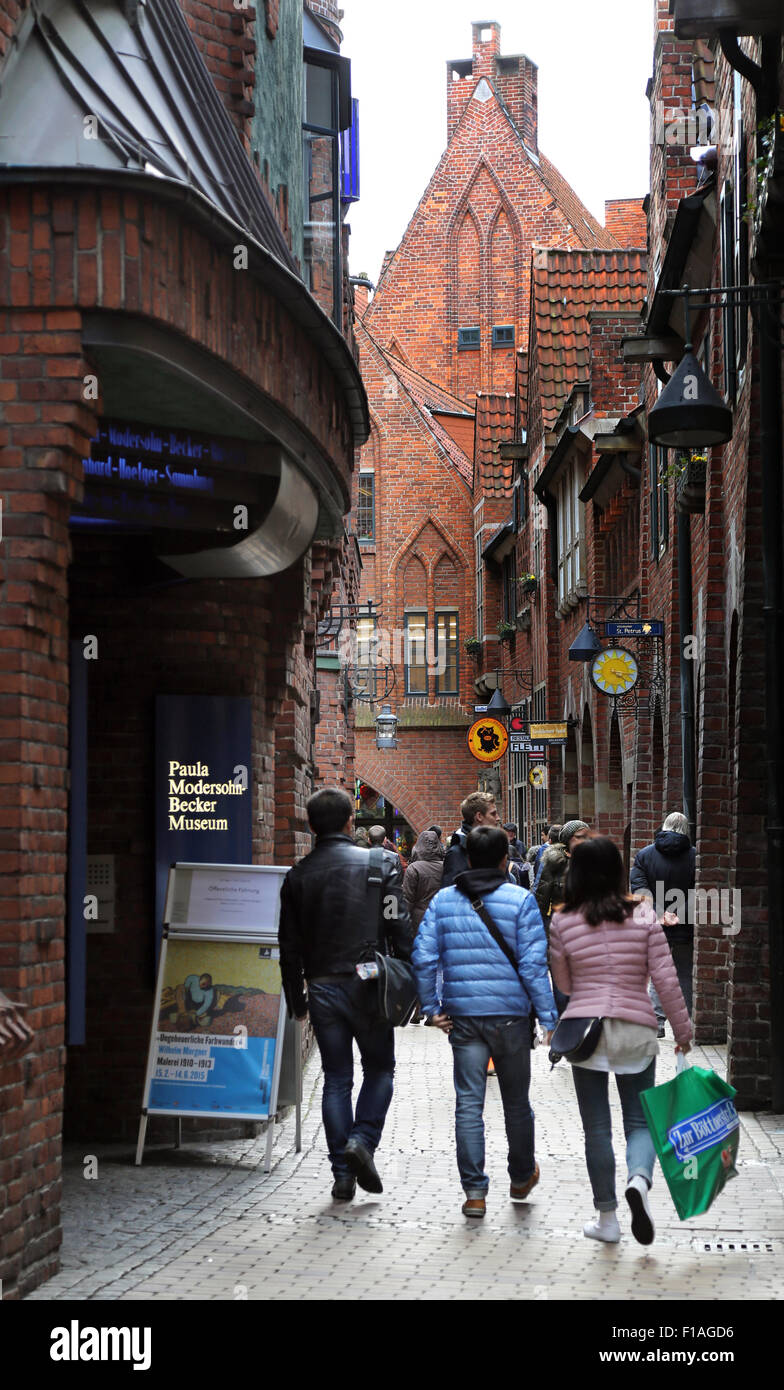 Bremen, Germany, people in the Boettcherstrasse Stock Photo - Alamy