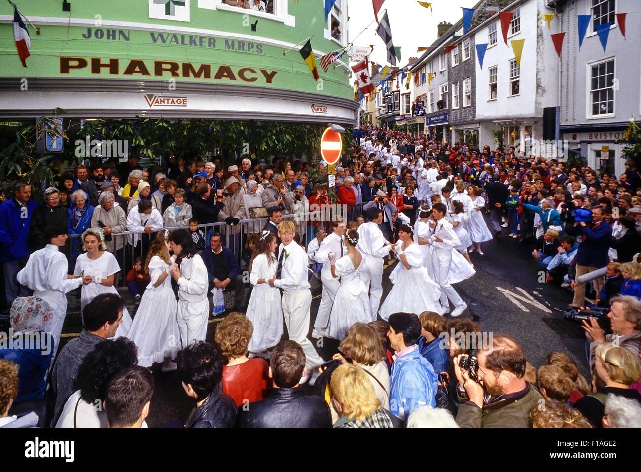 The Childrens Dance at the Helston floral dance day. Cornwall. England ...