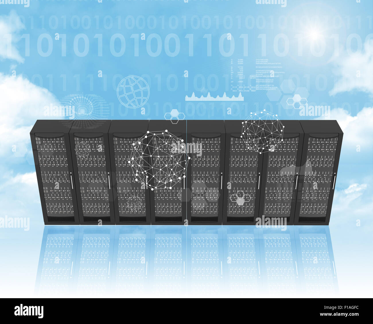 Metal locker with reflection Stock Photo - Alamy