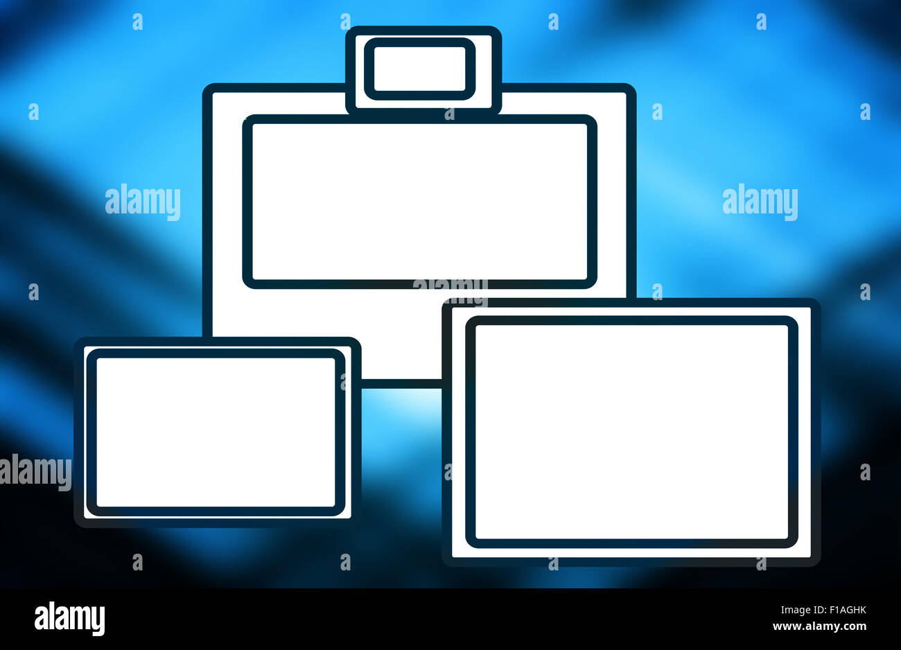 abstract blue color background with advertisement board Stock Photo - Alamy