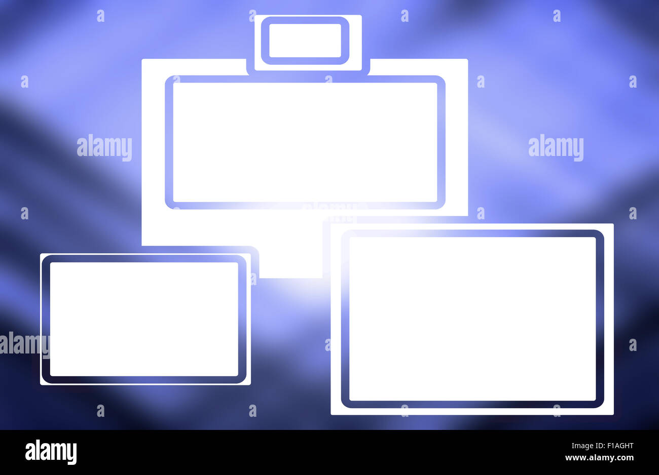 abstract blue color background with advertisement board Stock Photo - Alamy