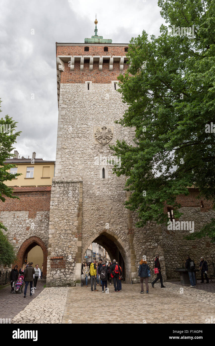 St. Florian's Gate or Florian Gate, Brama Floriańska, Gothic tower ...