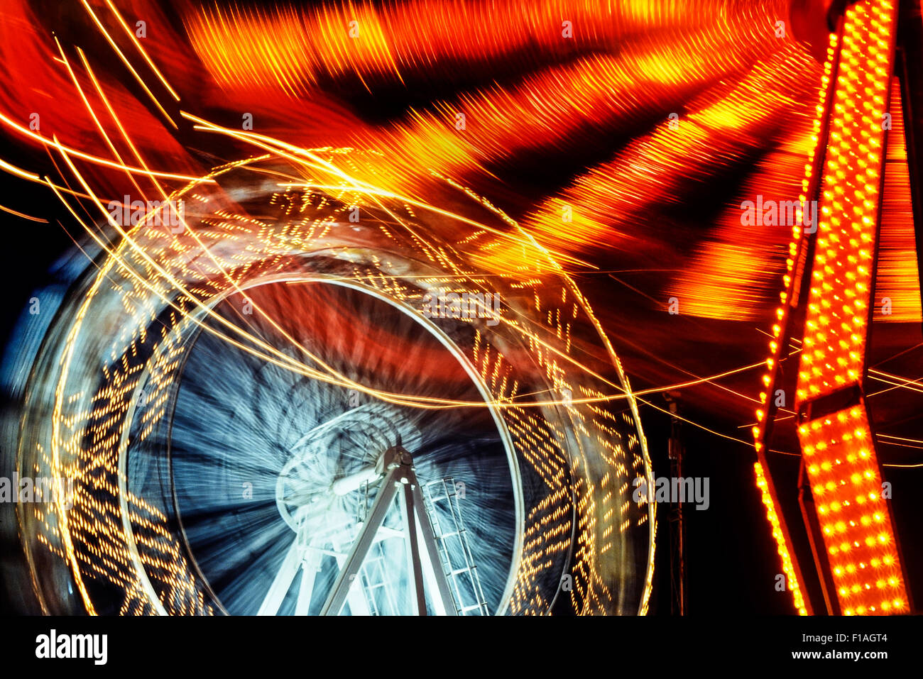 Adventure Island amusement park at night. Southend-on-Sea. Essex ...