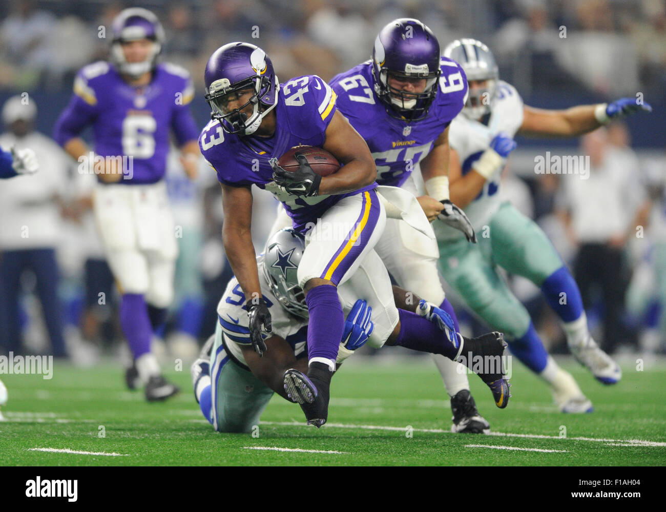 Aug 29, 2015: Minnesota Vikings running back Dominique Williams #43 ...