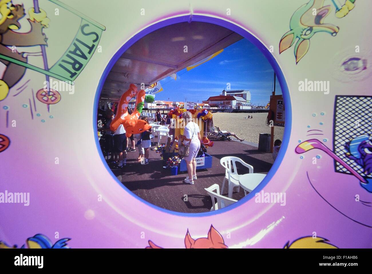 Beach shop, seafront and Britannia Pier. Great Yarmouth. Norfolk ...