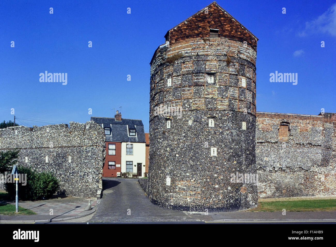 Medieval Town Wall. Great Yarmouth. Norfolk. England. UK Stock Photo ...
