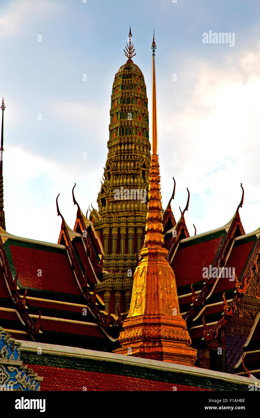 thailand asia in bangkok rain temple abstract cross colors roof wat ...