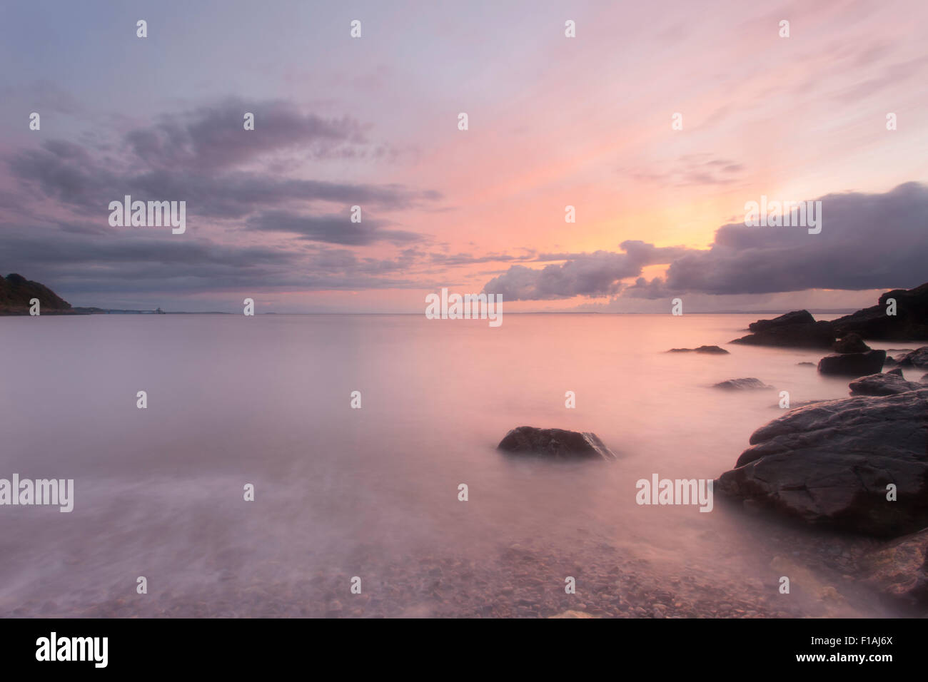 Ladye Bay, Clevedon, Sunset Stock Photo - Alamy