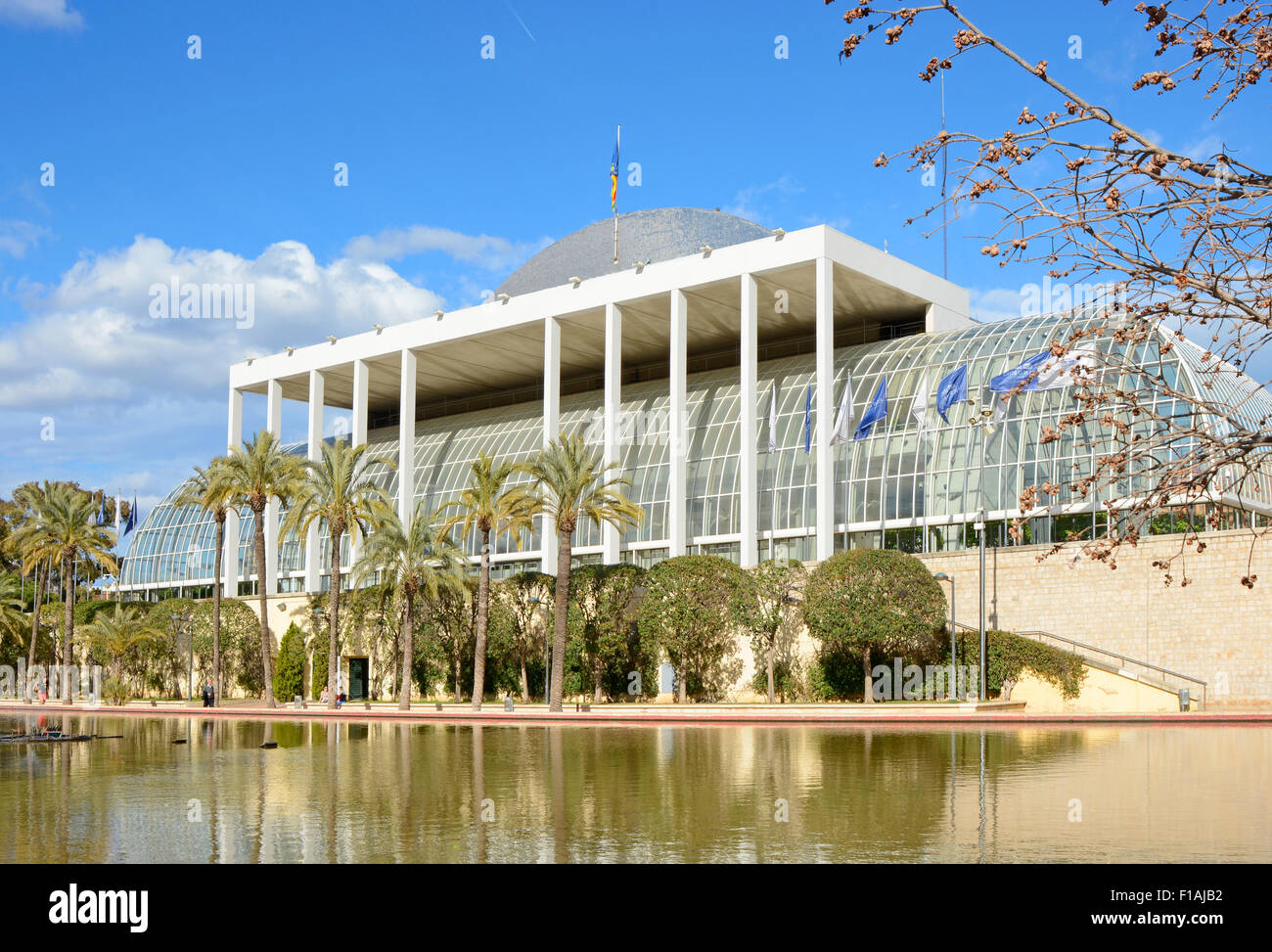 Concert Hall or Music Palace, Palau de la Musica in the Turia Gardens ...