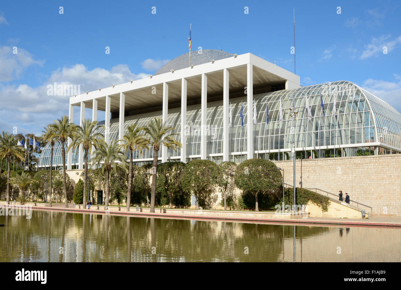 Concert Hall or Music Palace, Palau de la Musica in the Turia Gardens ...