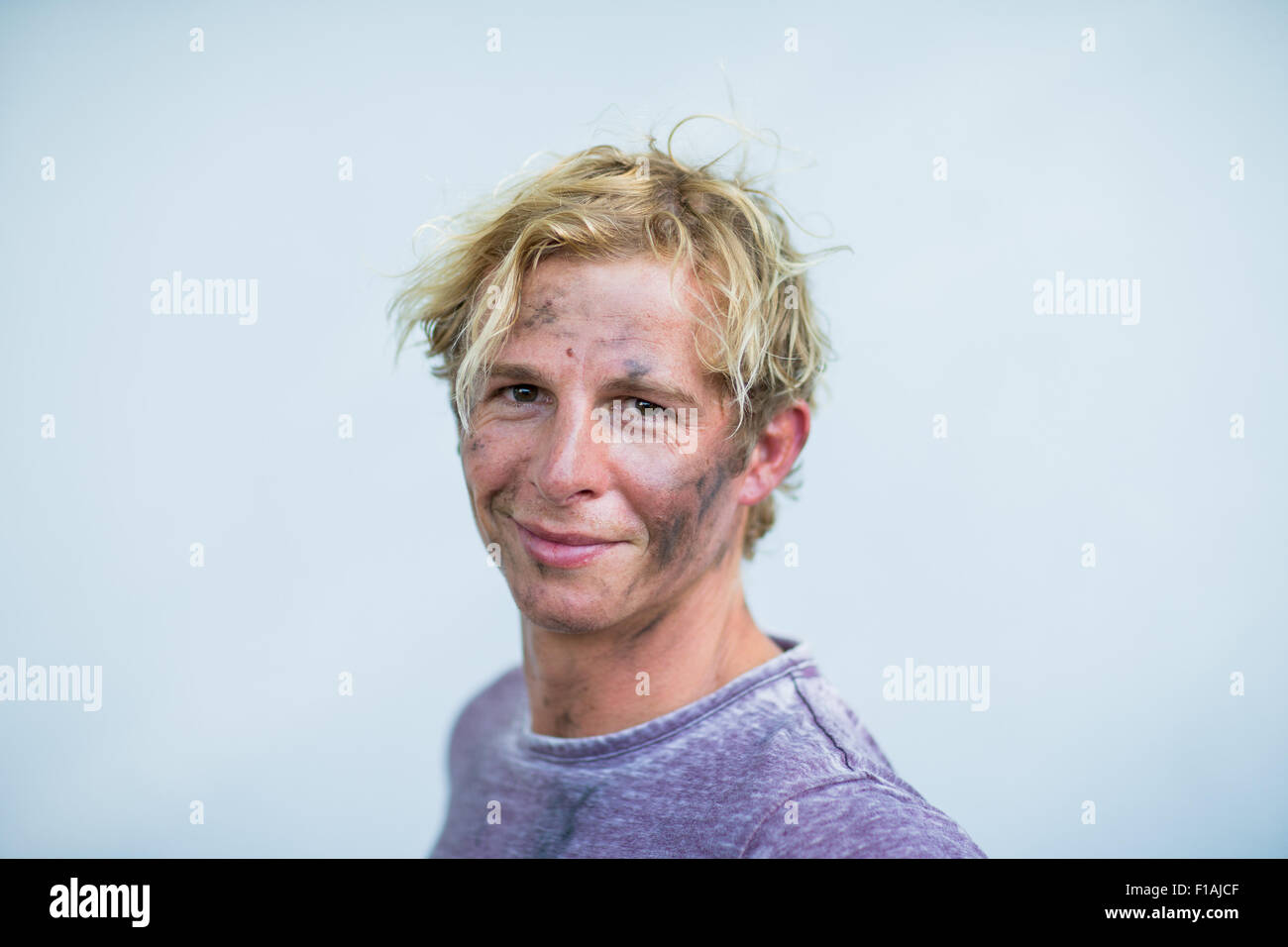 The actor Daniel Roesner (as 'Paul Renner') poses on the set of RTL ...