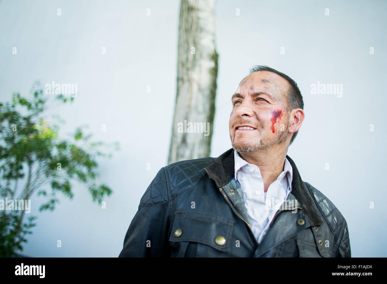The actor Erdogan Atalay (as 'Semir Gerkhan') poses on the set of RTL ...
