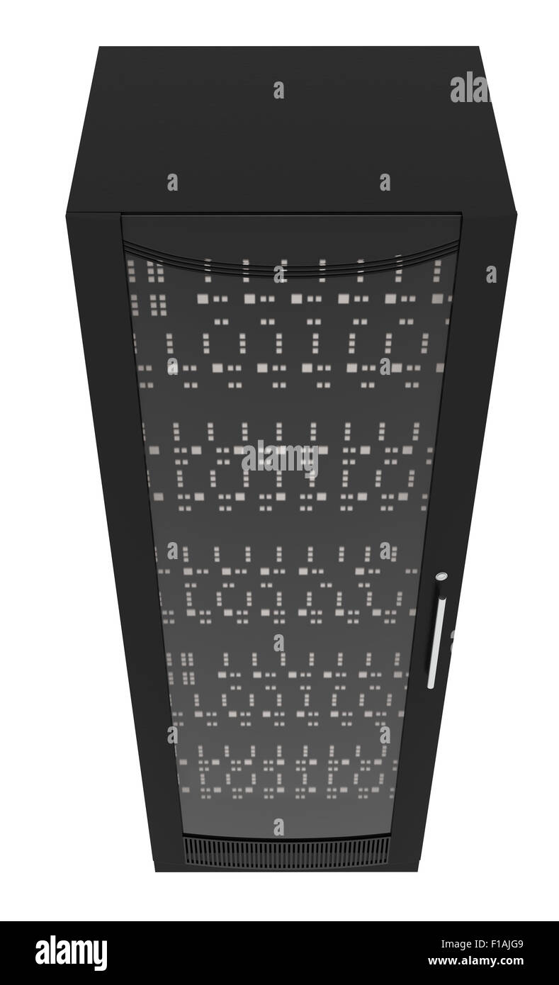 Black metal locker with handle on white, top view Stock Photo - Alamy