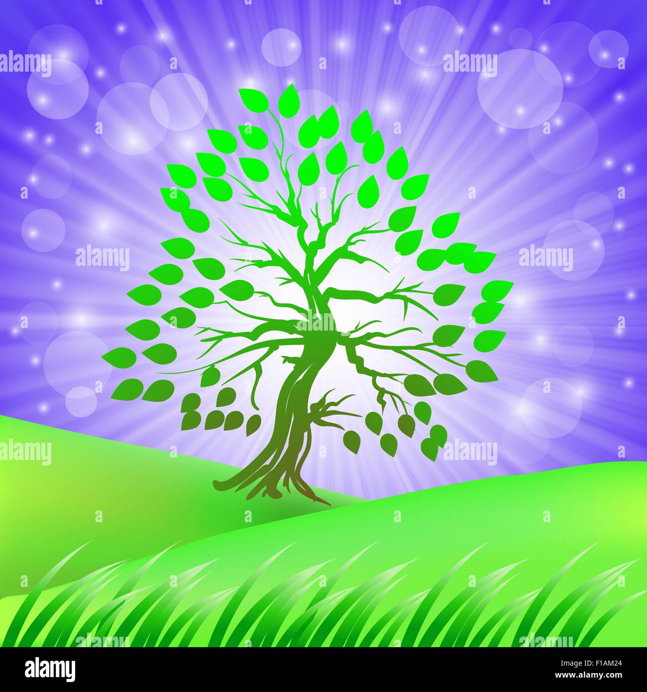 Abstract green nature defocus background Stock Vector Images - Alamy