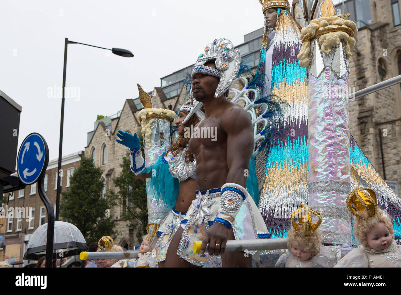 Notting Hill, UK. 31st August, 2015. Colourful floats at the Notting ...