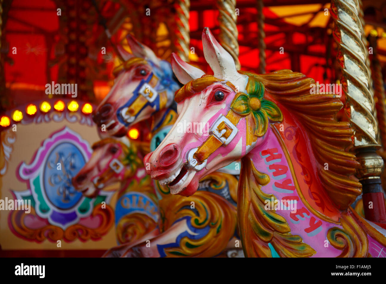 Merry go round horses hi-res stock photography and images - Alamy