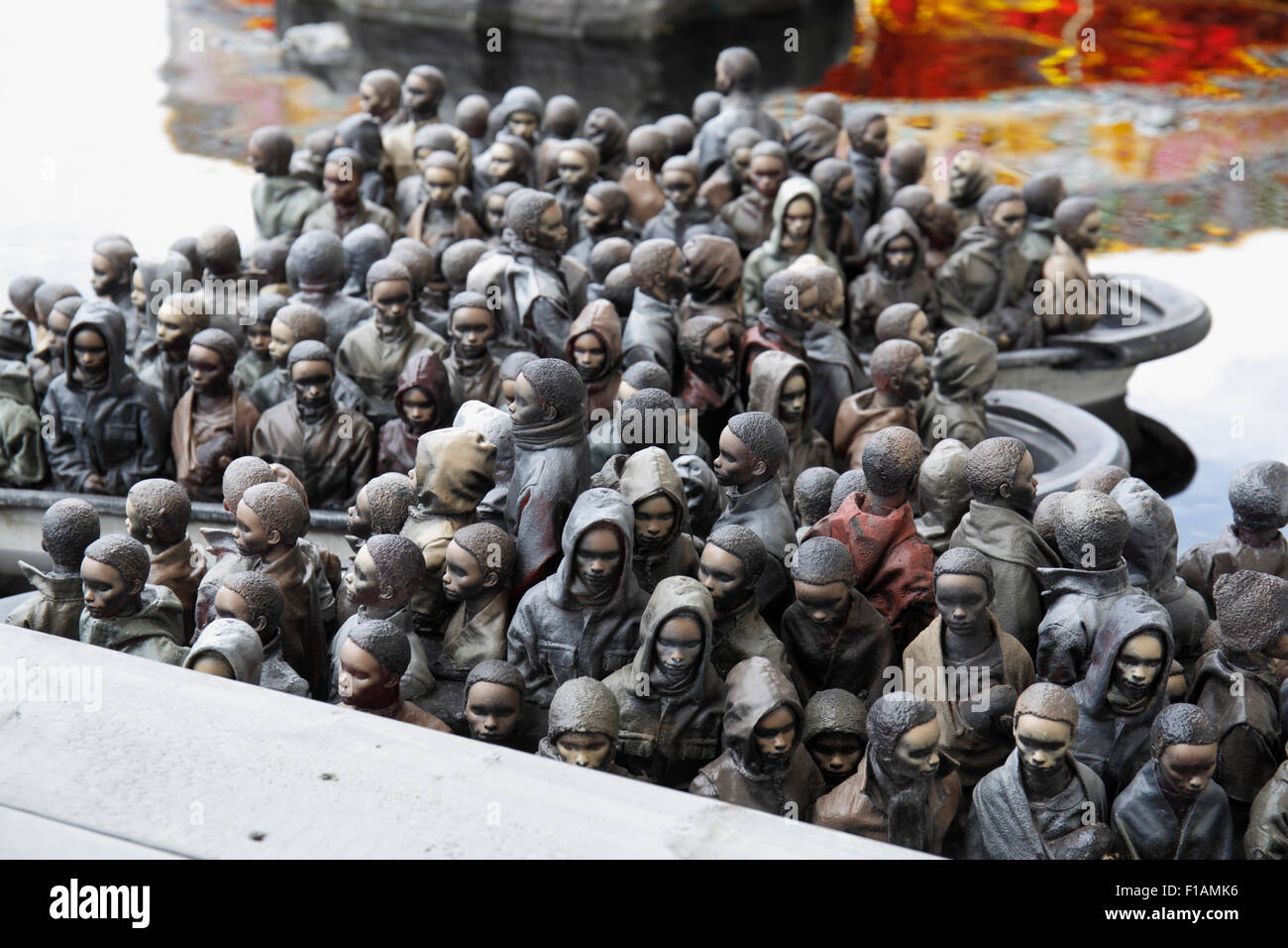 Banksy's Dismaland immigrant 'game' Stock Photo - Alamy