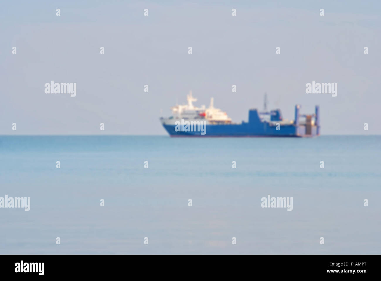 Cargo ship, blur abstract background Stock Photo - Alamy