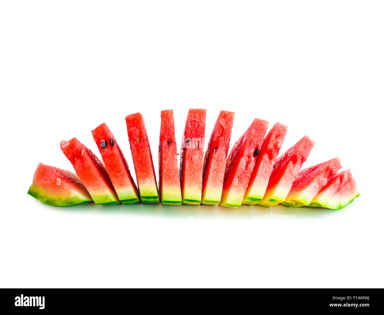 Isolated arranged watermelon slices Stock Photo - Alamy