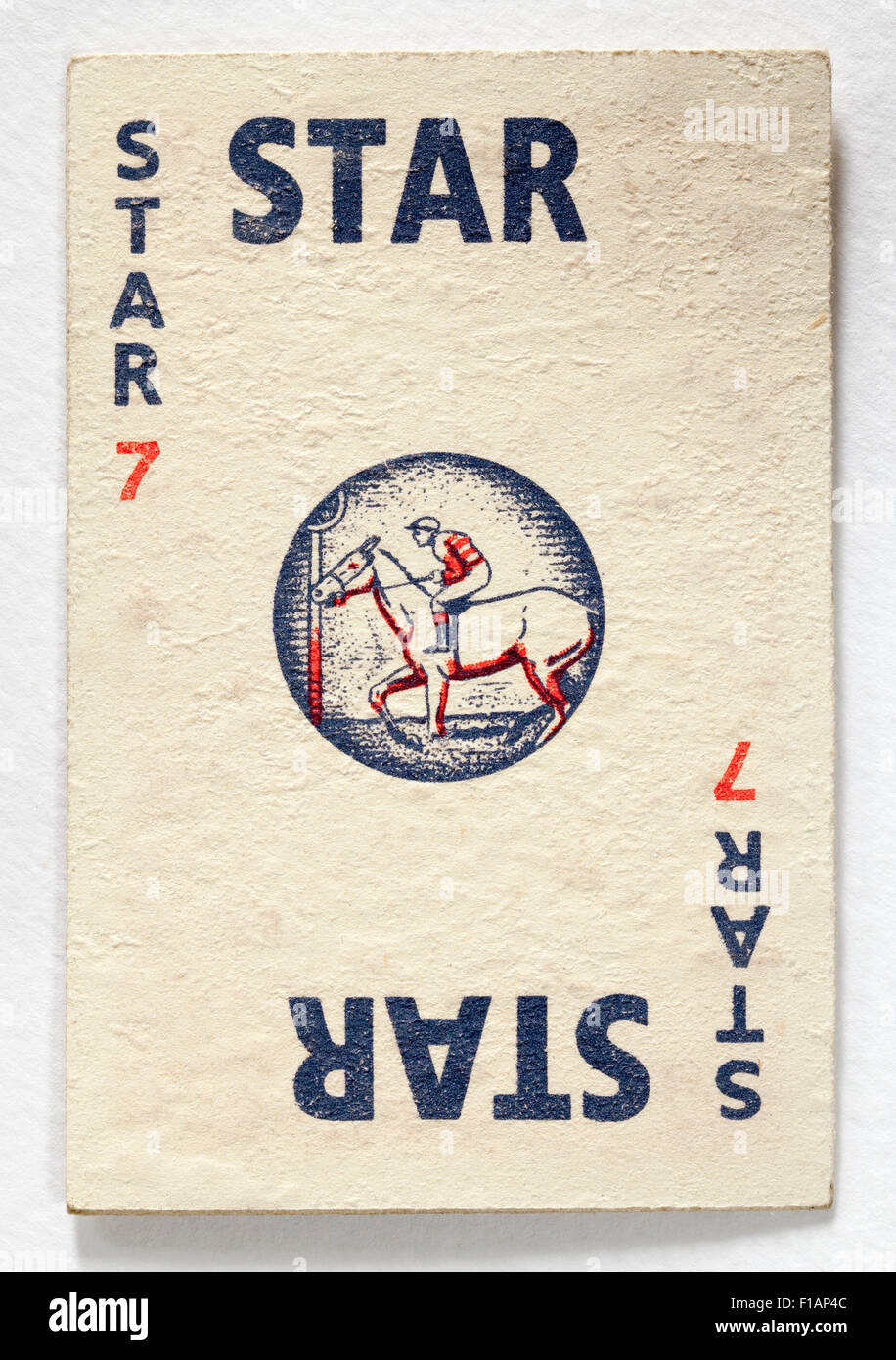 Star Playing Card from Baccardo Horse Racing Game Pack Stock Photo - Alamy