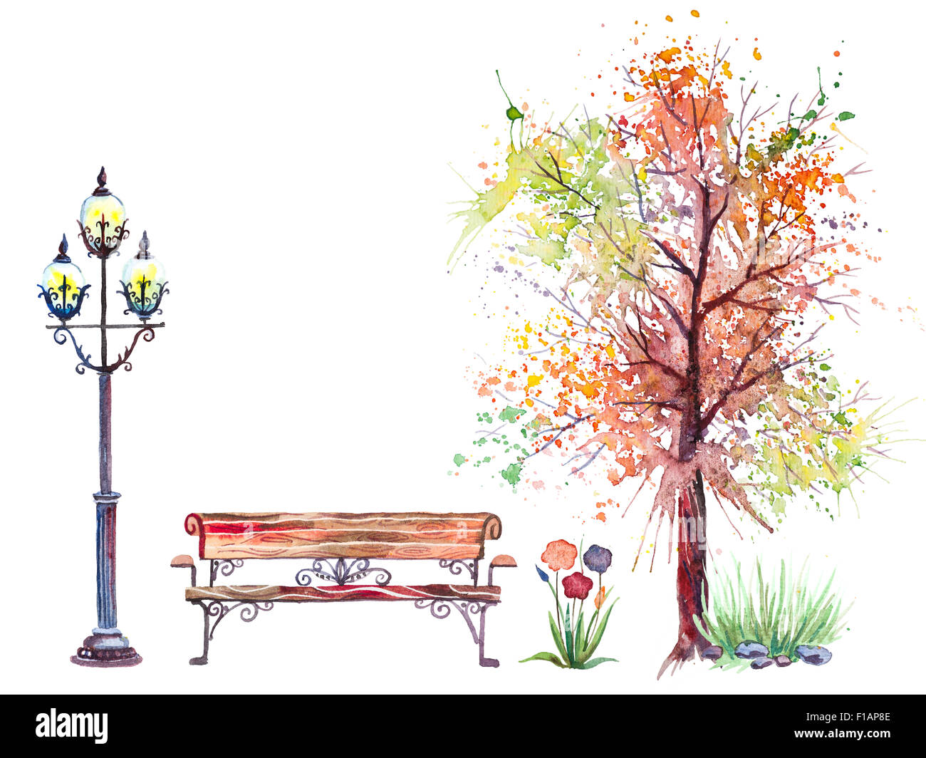 Watercolor square background Cut Out Stock Images & Pictures - Alamy