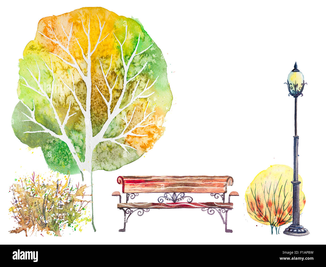 Isolated sketch bench Cut Out Stock Images & Pictures - Alamy