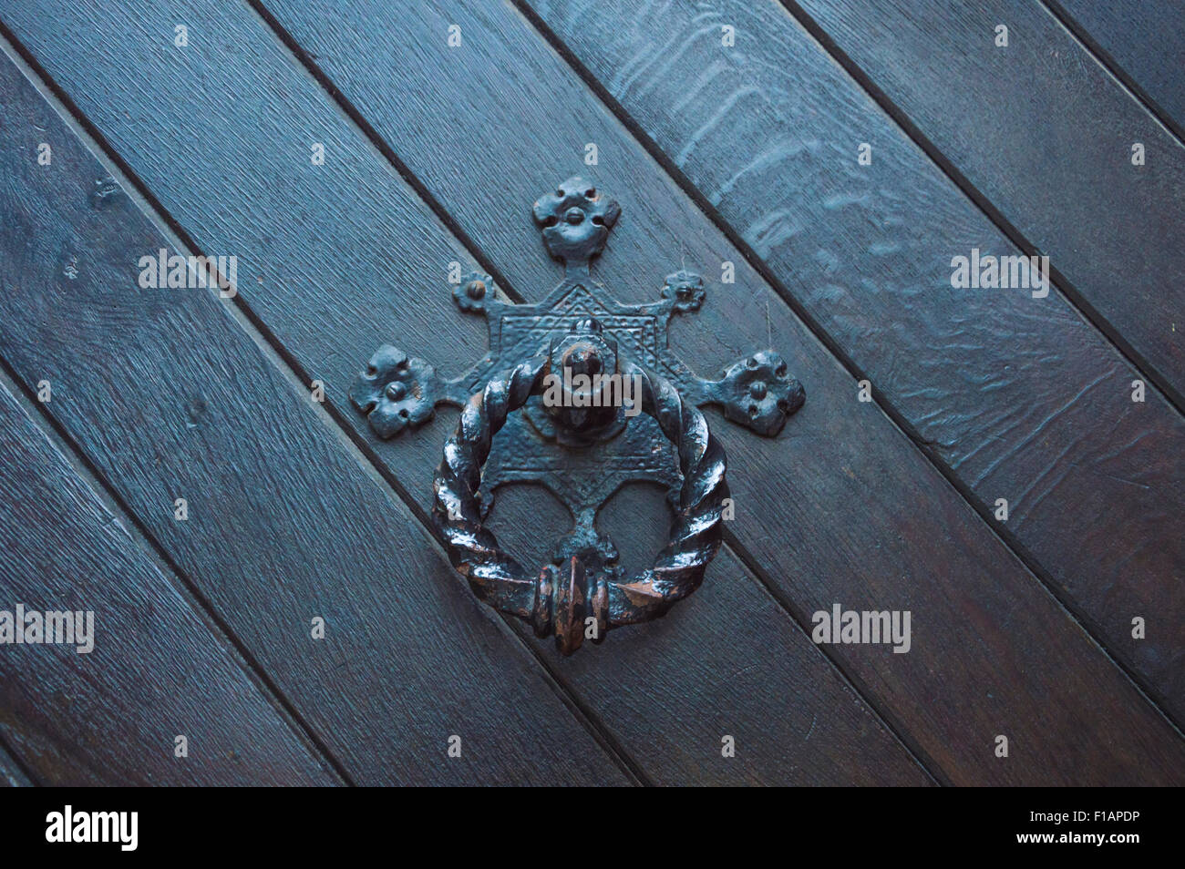 Ancient door handle Stock Photo - Alamy