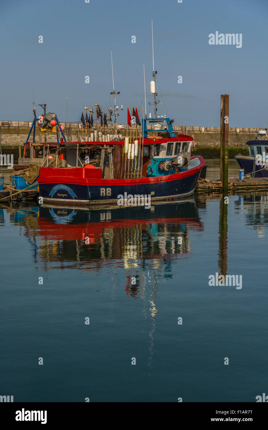 Fishing boat in Ramsgate Commercial Harbour in Kent England Stock Photo ...