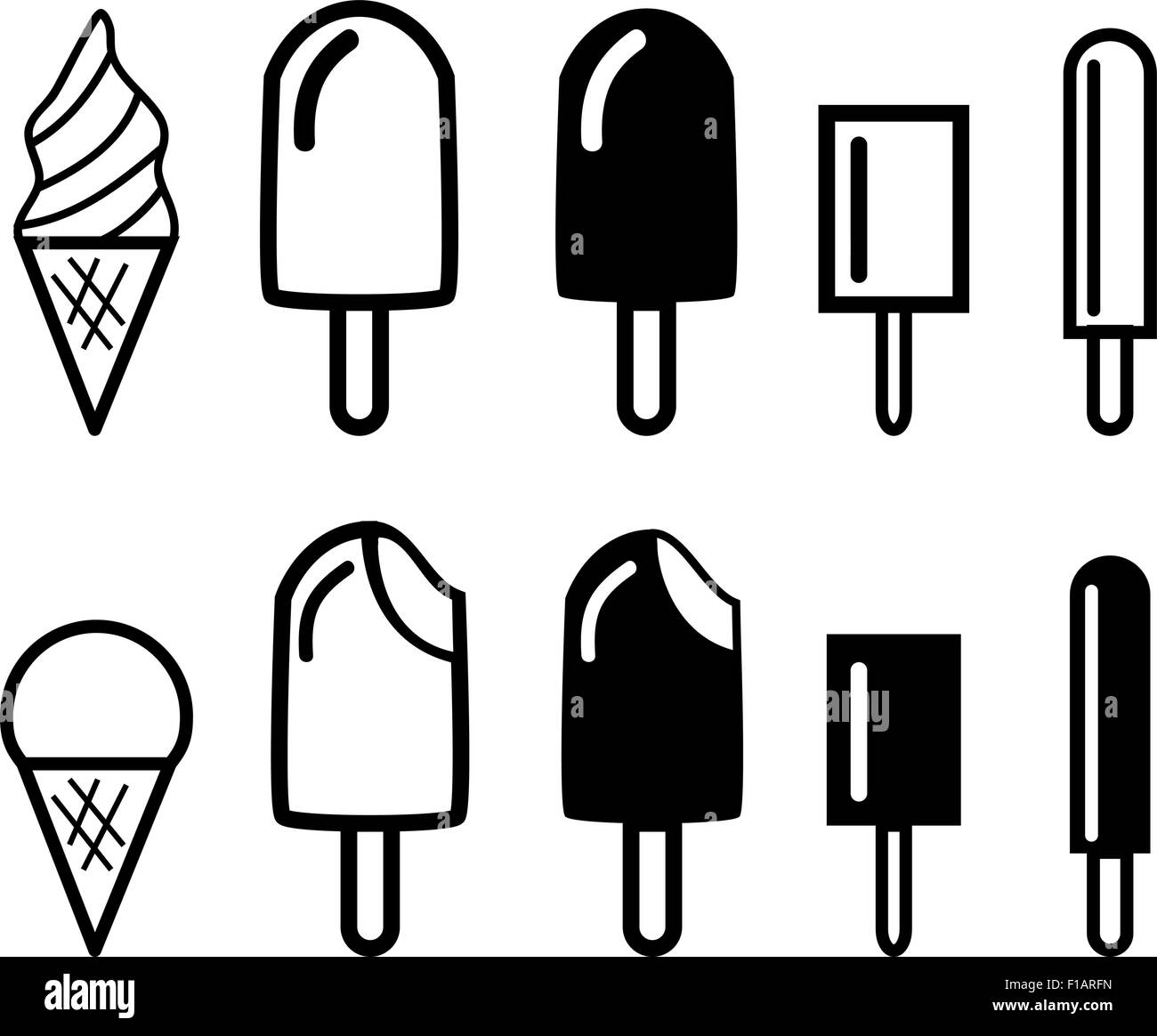 Ice cream icons and symbol. vector illustration Stock Vector Image ...