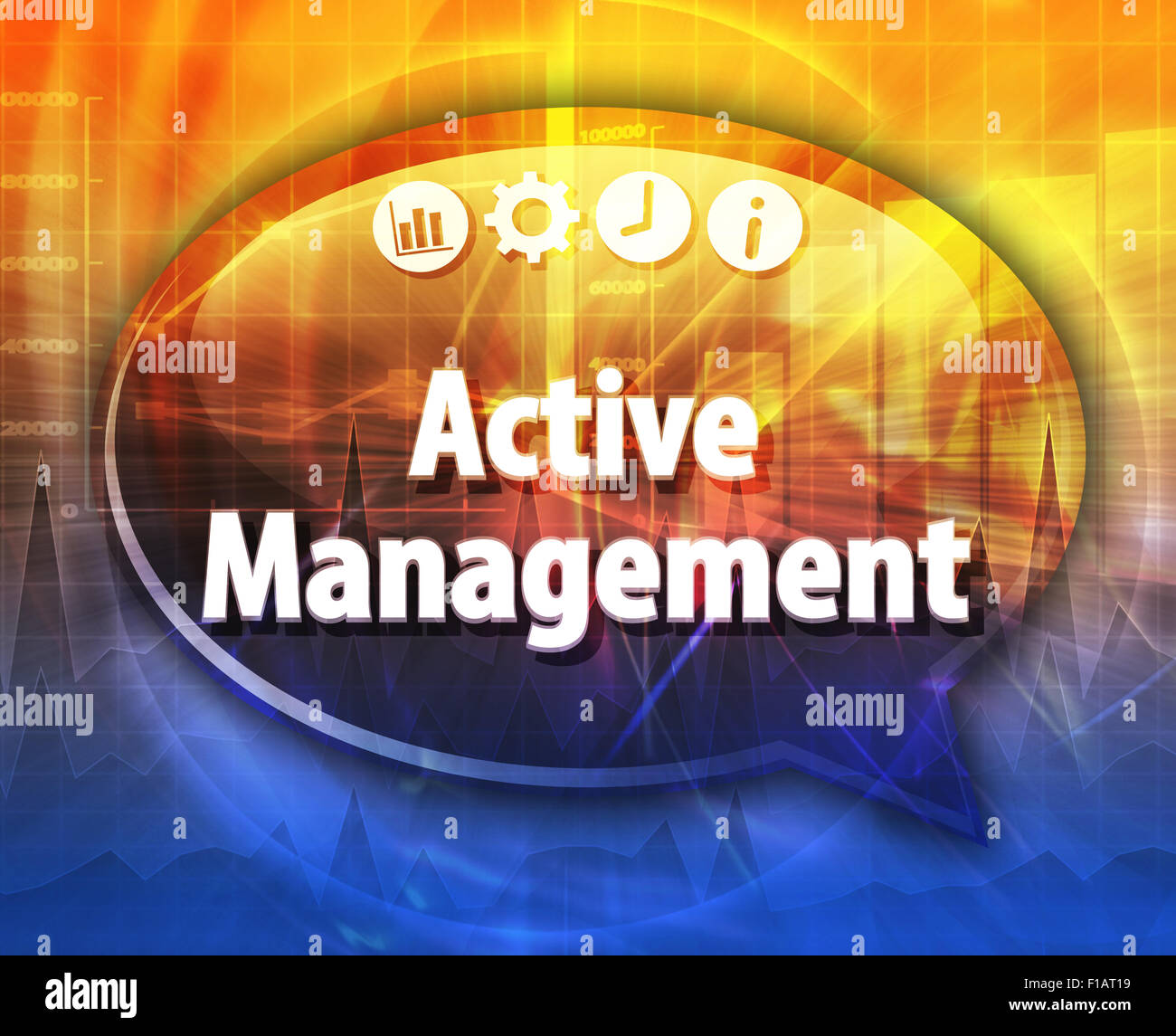Speech bubble dialog illustration of business term saying Active ...
