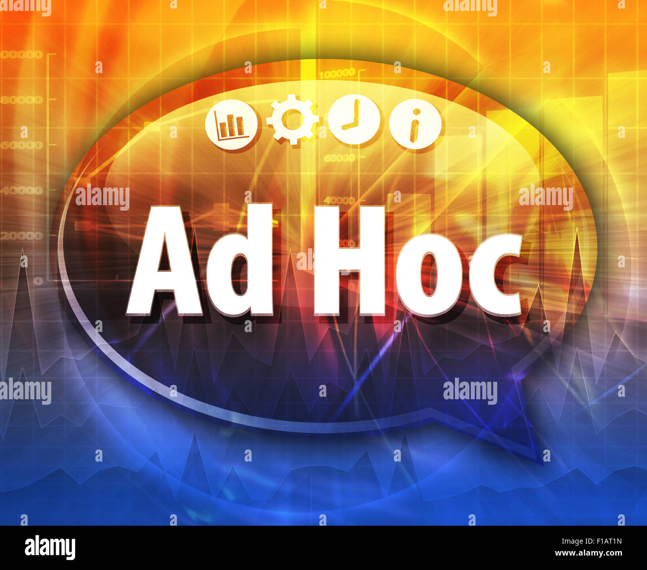 Speech bubble dialog illustration of business term saying Ad Hoc Stock ...
