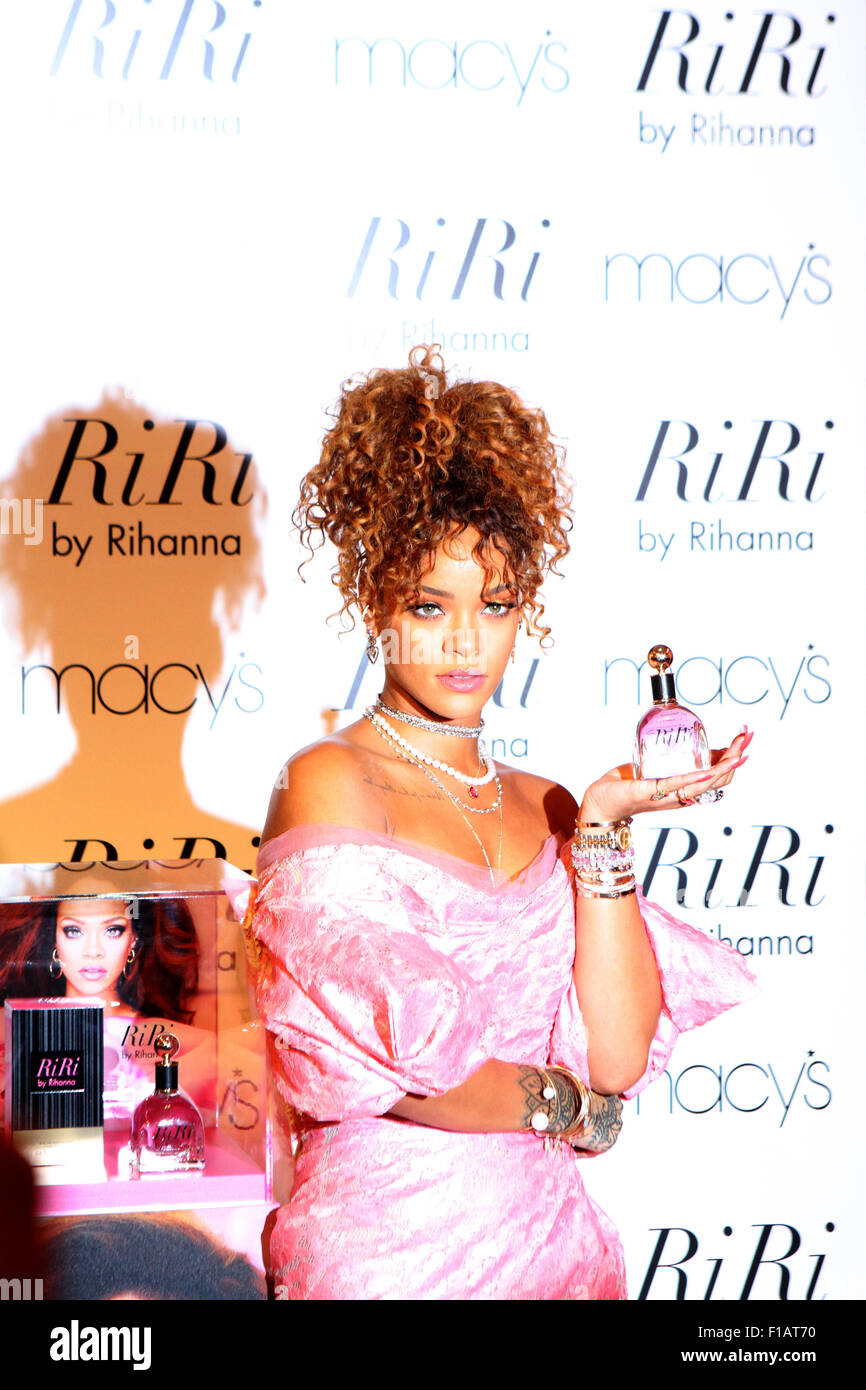 New York, USA. 31st Aug, 2015. Rihanna debuts her new scent RiRi by ...