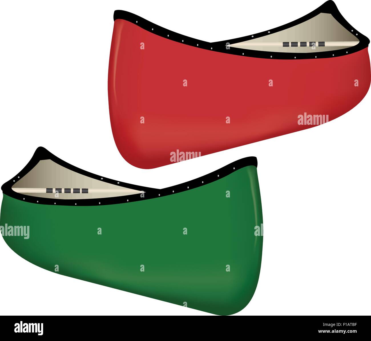 Two canoes Stock Vector Images - Alamy