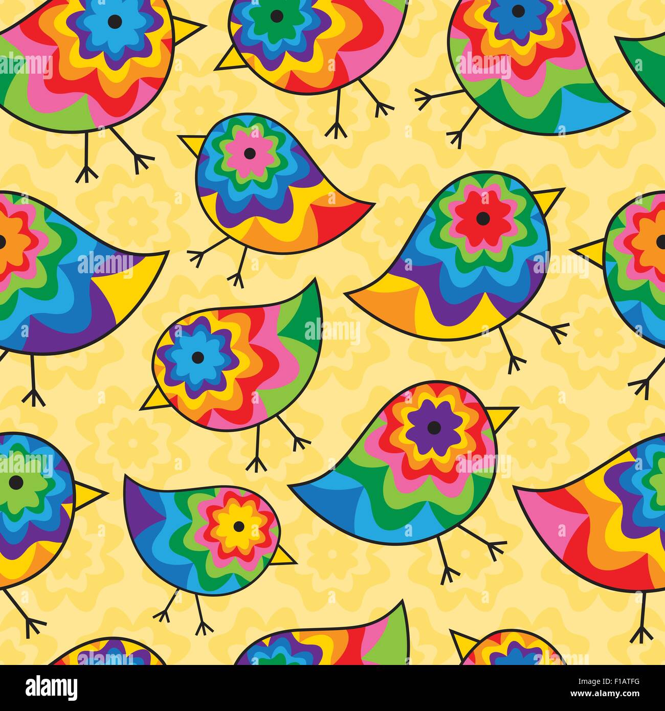 Colorful Seamless Repeating Chick Background Stock Vector Image & Art ...