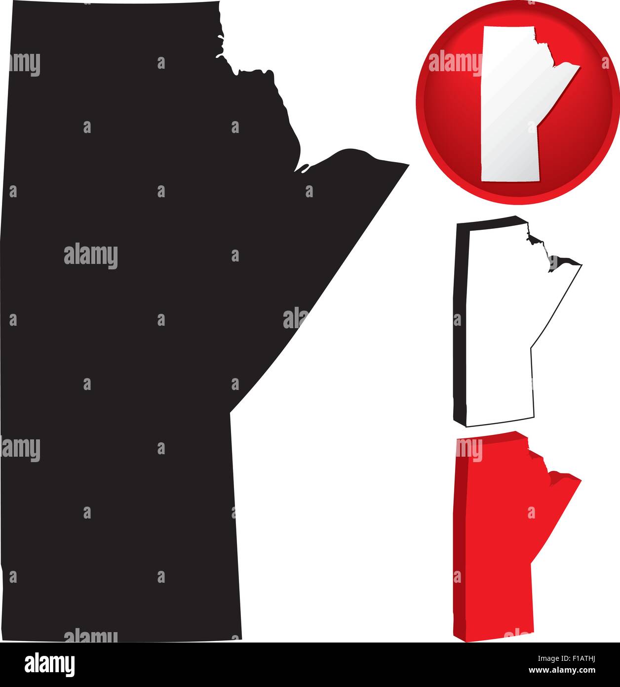 Manitoba map hi-res stock photography and images - Alamy